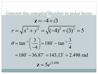 Matlab complex numbers | PPT