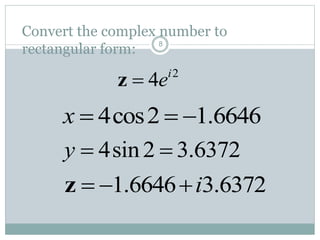 Matlab complex numbers | PPT