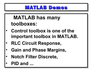 MATLAB/SIMULINK for engineering applications: day 3 | PPT