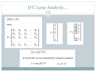 Matlab dc circuit analysis | PPTX | Physics | Science