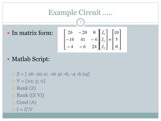 Matlab dc circuit analysis | PPT