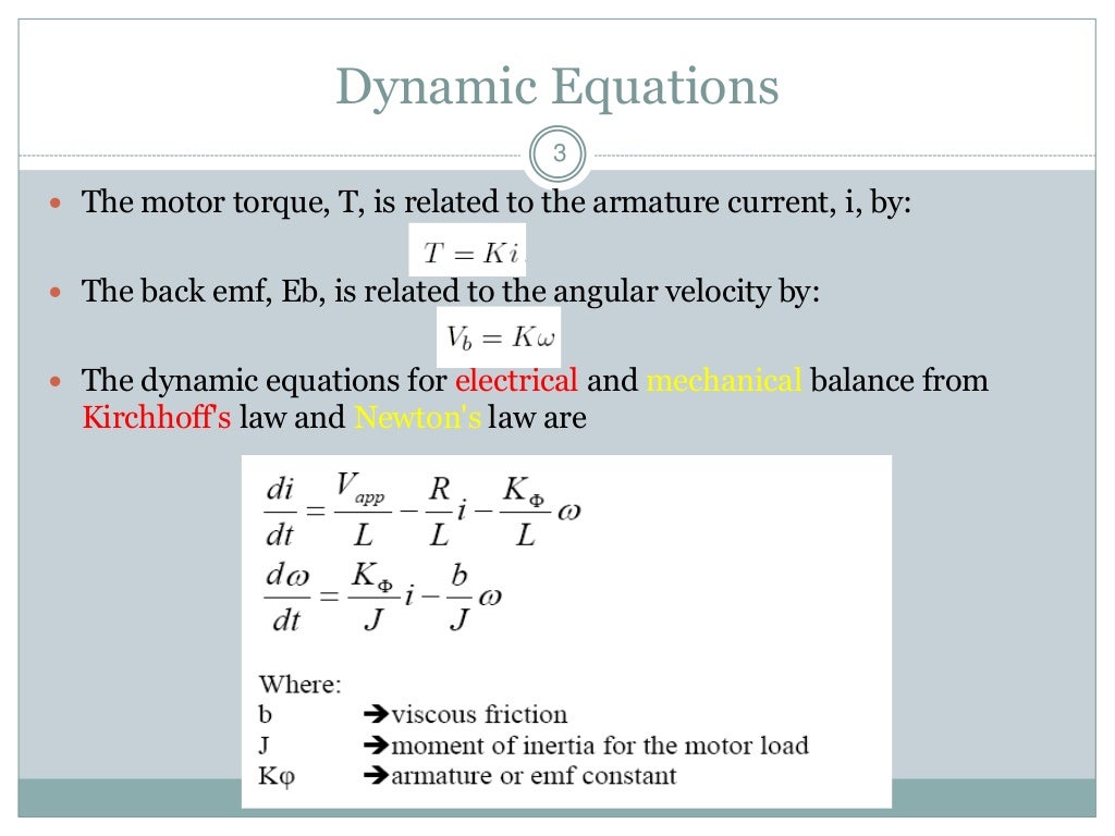 Matlab dc motor modeling