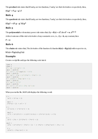 Matlab differential | PDF