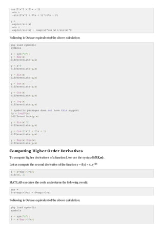Matlab differential | PDF