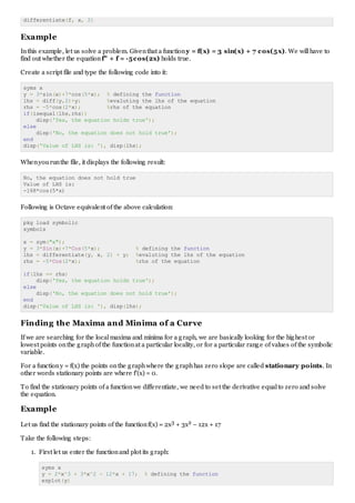 Matlab differential | PDF
