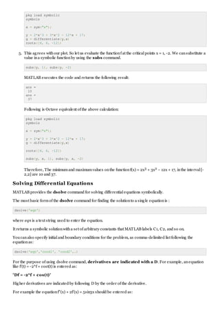 Matlab differential | PDF