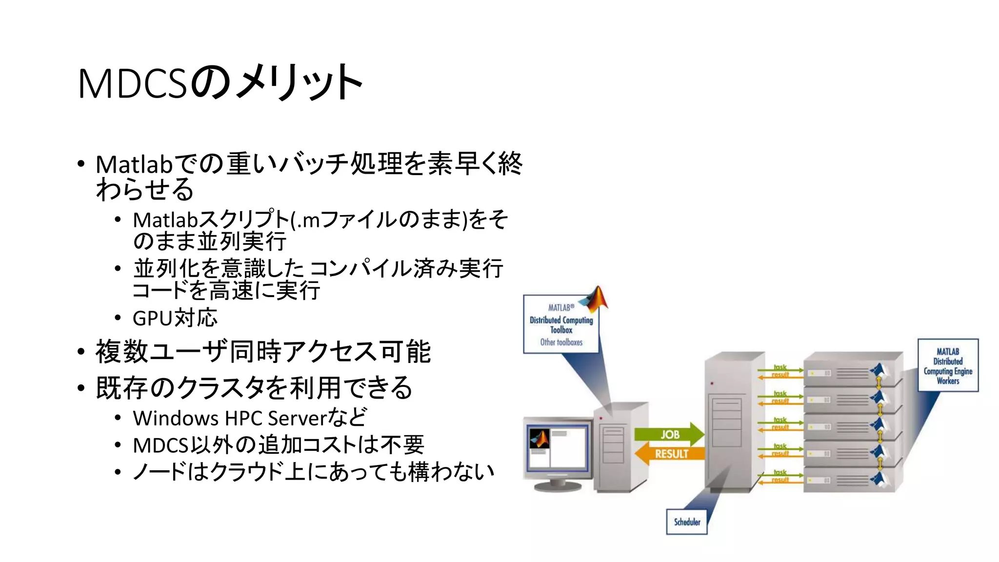 Matlab distributed computing serverの使い方 | PPT