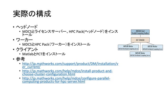 Matlab distributed computing serverの使い方 | PPT