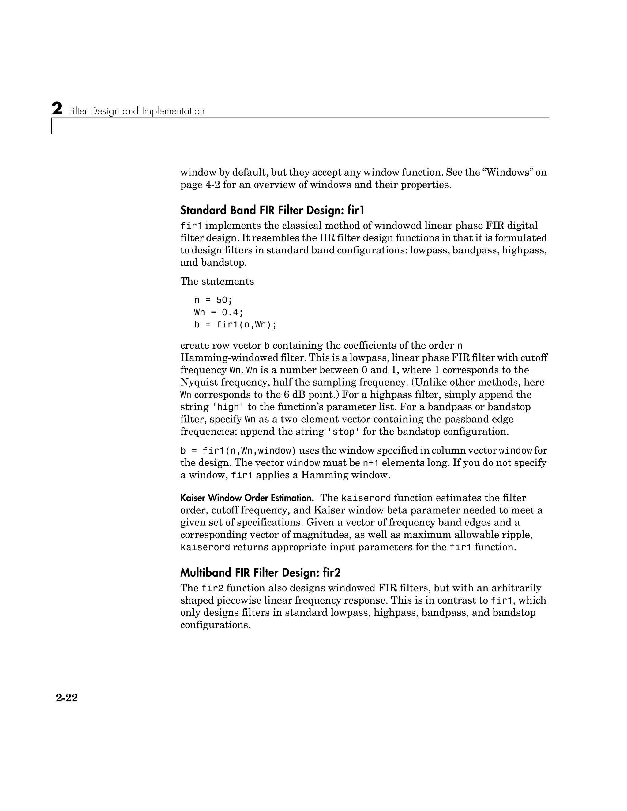 Matlab Filter Design and Implementation.pdf