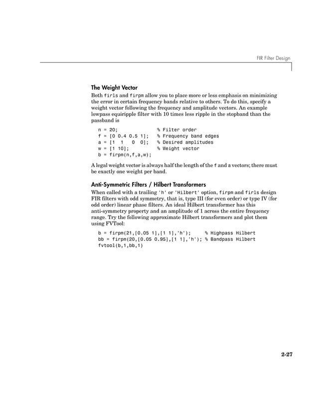Matlab Filter Design and Implementation.pdf