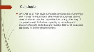 Matlab for Electrical Engineers | PPTX