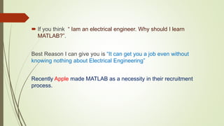 Matlab for Electrical Engineers | PPTX