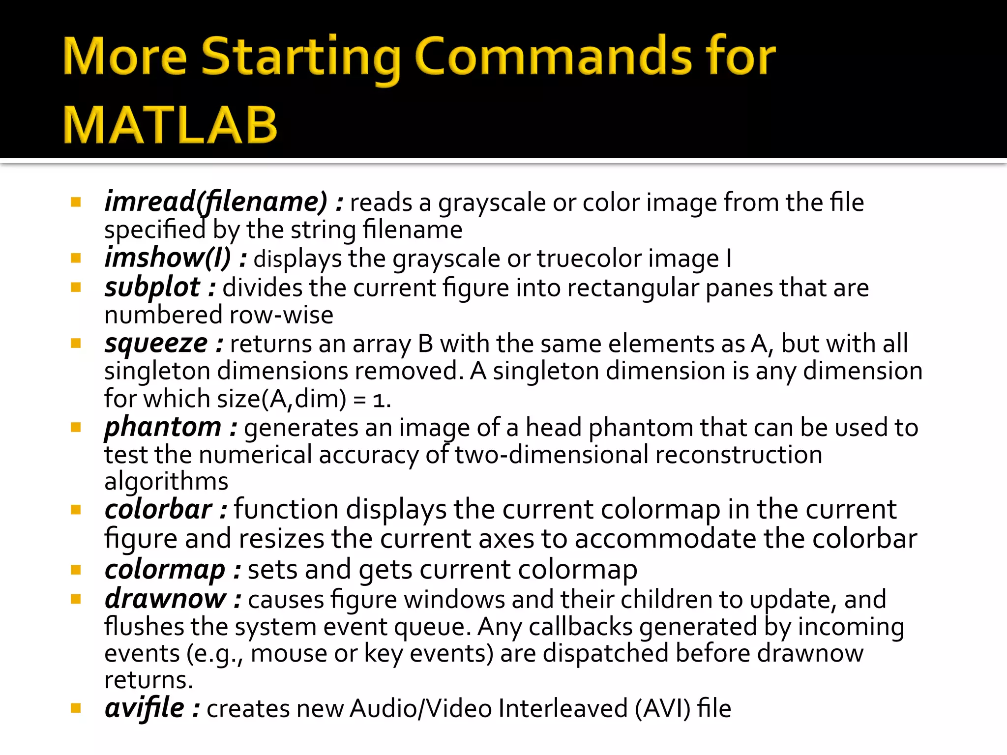Getting started with Matlab by Hannah Dotson, Vikram Kodibagkar ...
