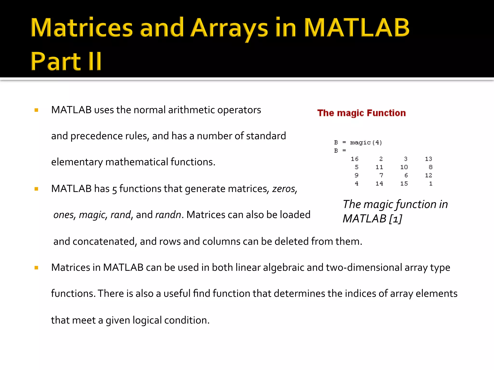 Getting started with Matlab by Hannah Dotson, Vikram Kodibagkar laboratory | PPT