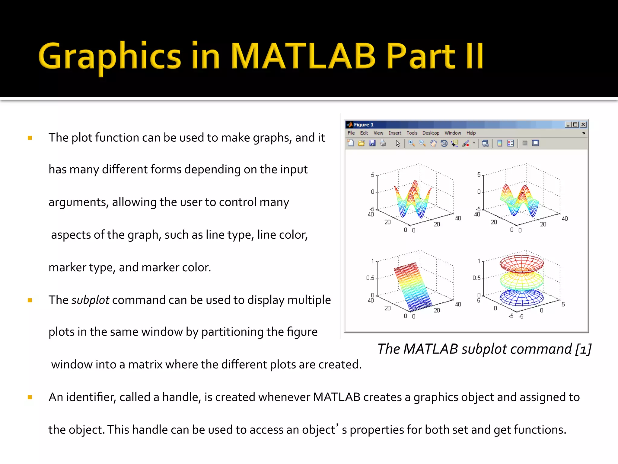 Getting started with Matlab by Hannah Dotson, Vikram Kodibagkar laboratory | PPT