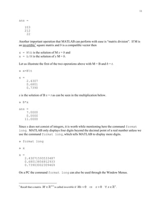 Matlab guide | PDF | Computing | Technology & Computing