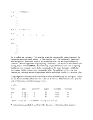 Matlab guide | PDF | Computing | Technology & Computing