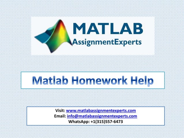 Matlab Homework Help | PPT
