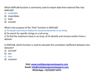 Matlab Homework Help | PPT