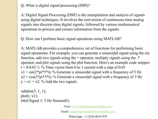 Matlab Homework Help | PPT
