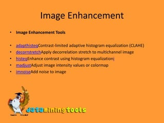 Matlab Image Enhancement Techniques | PPTX