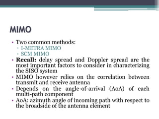 Implementation of Wireless Channel Model in MATLAB: Simplified | PPTX