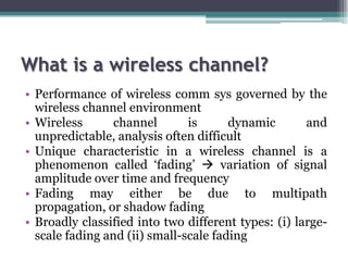 Implementation of Wireless Channel Model in MATLAB: Simplified | PPTX