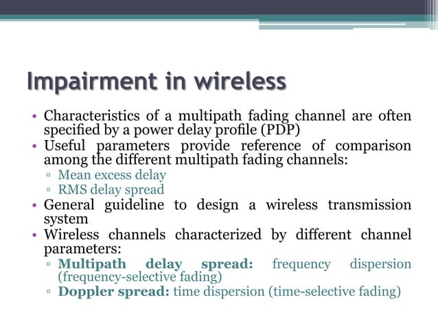 Implementation of Wireless Channel Model in MATLAB: Simplified | PPTX