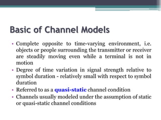 Implementation of Wireless Channel Model in MATLAB: Simplified | PPTX