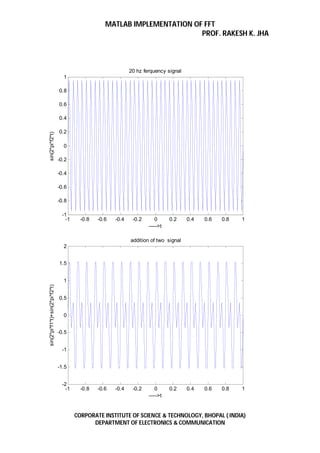 Matlab implementation of fast fourier transform | PDF | Technology ...