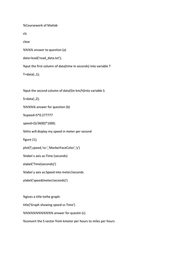 Matlab instructions | DOCX