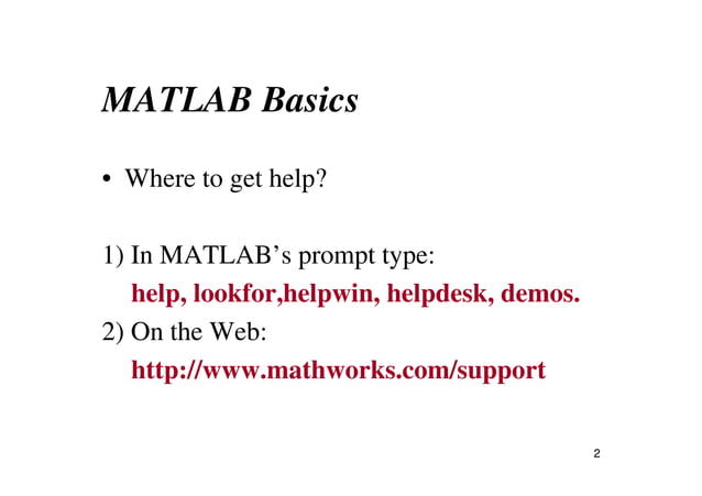 Matlab intro | PPT