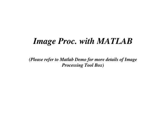 Matlab intro | PPT