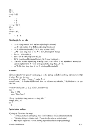 Matlab intro | DOC