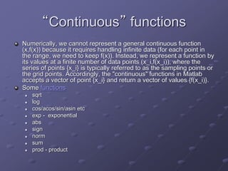 MatlabIntro.ppt | Computing | Technology & Computing
