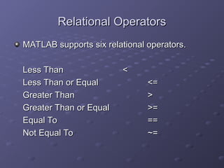 Matlab_Introduction_by_Michael_Medvinsky.ppt | Free Download