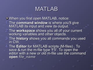 Matlab_Introduction_by_Michael_Medvinsky.ppt | Free Download