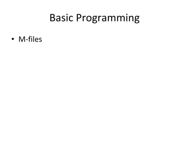 Matlab Introduction Ppt
