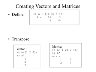 Matlab introduction | PPT