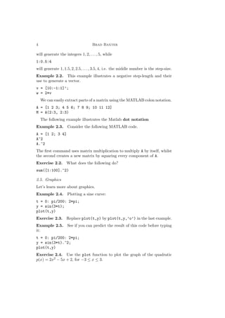Matlab intro notes | PDF