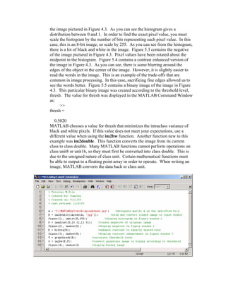 Mat-lab image processing tatorial | PDF