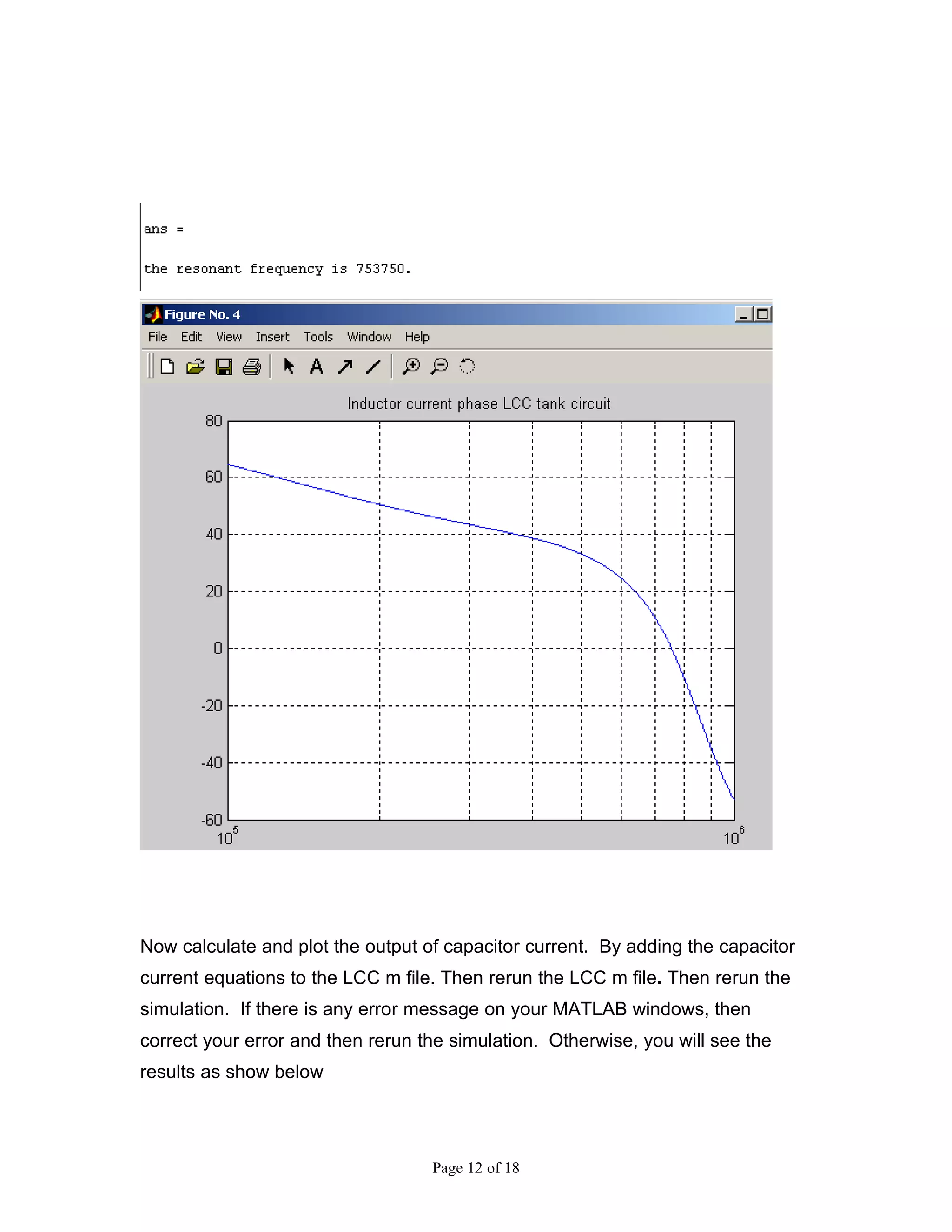 SIMULATIONS LCC RESONANT CIRCUIT using MATLAB | DOC