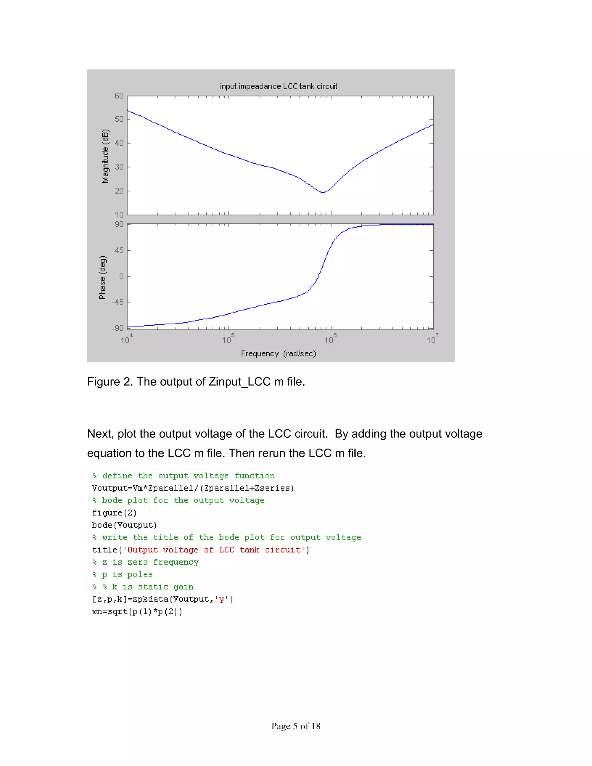 SIMULATIONS LCC RESONANT CIRCUIT using MATLAB | PDF