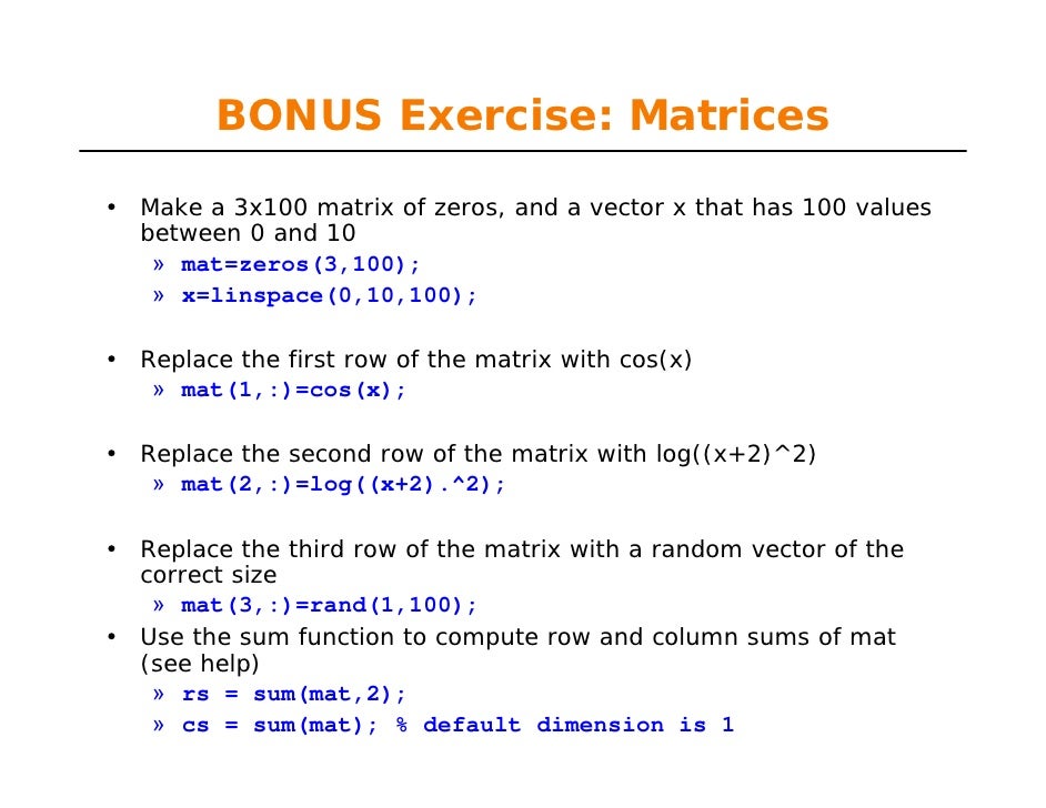 Write a matlab program to compute cos x