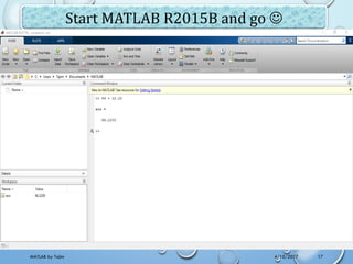 Matlab lecture 1 - installation of matlab, introduction and course outline@taj | PDF ...