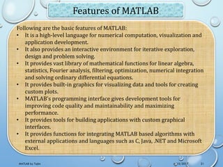 Matlab lecture 1 - installation of matlab, introduction and course outline@taj | PDF ...