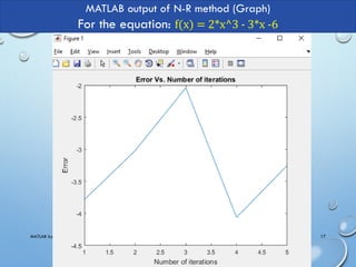 Matlab lecture 6 – newton raphson method@taj copy | PDF
