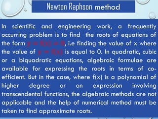 Matlab lecture 6 – newton raphson method@taj copy | PDF