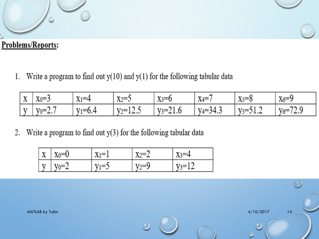 Matlab Lecture 8 Newtons Forward And Backword Interpolationtaj Copy Pdf Technology