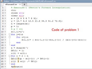 Matlab lecture 8 – newton's forward and backword interpolation@taj copy ...